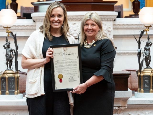 Kunze Recognizes 2023 Principal Of The Year Senator Stephanie Kunze